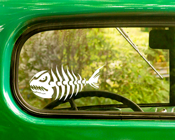 Angry Fish Skeleton Decal 2 Stickers Bogo – The Sticker And Decal Mafia