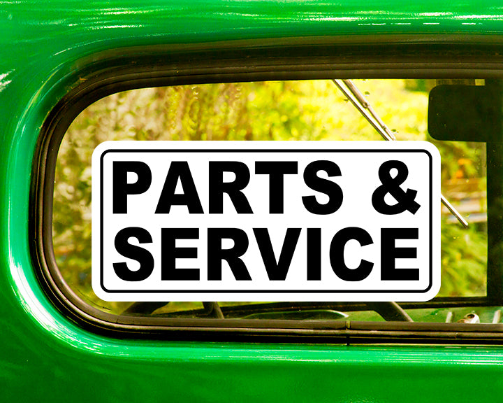 PARTS AND SERVICE DECALs 2 Stickers Bogo – The Sticker And Decal Mafia