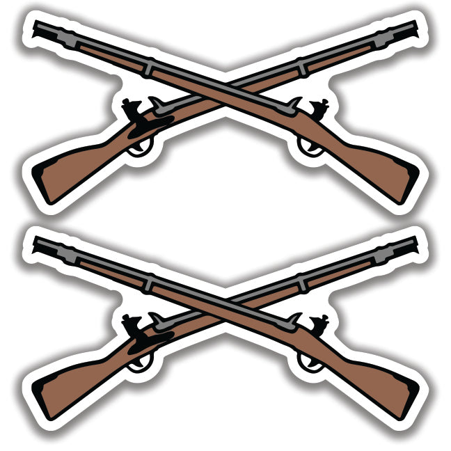 CROSSED RIFLE INFANTRY BADGE U.S. Army DECALs Sticker Bogo – The ...