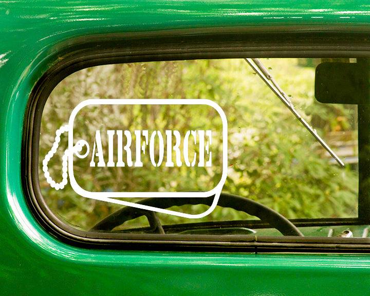 U.S. AIR FORCE Dog Tags Decal Sticker 2 For 1 – The Sticker And Decal Mafia