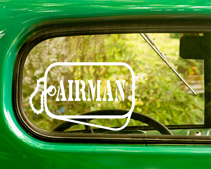 U.S. Airman Air Force Dog Tags Decal Sticker 2 For 1 – The Sticker And ...